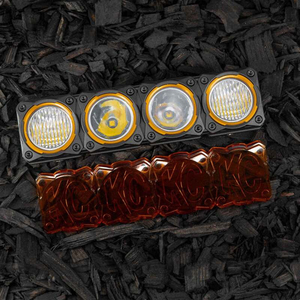 KC HiLiTES FLEX ERA LED Light Bar 10in. Light Shield - Amber (SHIELD O ...