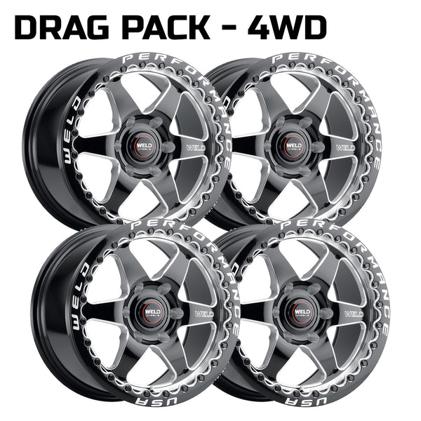 Weld Racing Ventura 6 Drag Pack - 15-23 F150 4WD - 17" Beadlock - Pro ...