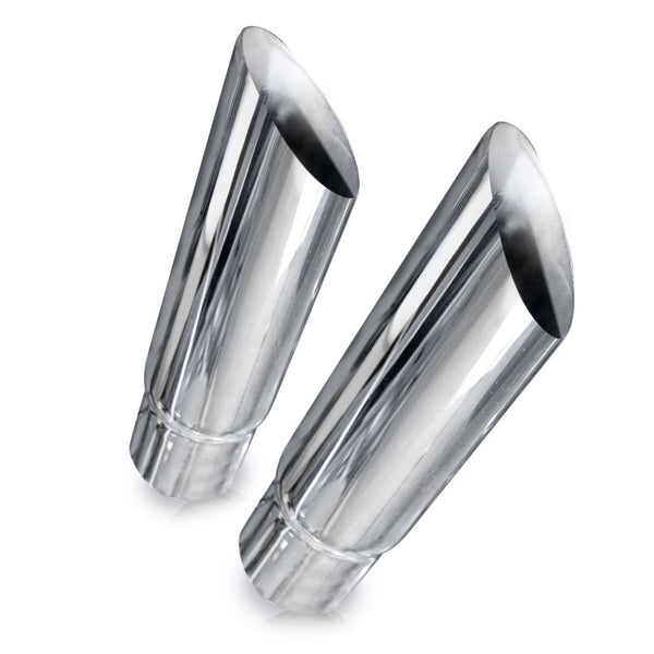 Stainless Works Angle Cut Resonator Tips 2 1/2in ID Inlet 3in Body ...