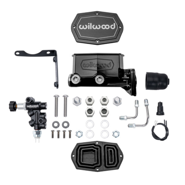 Wilwood Compact Tandem Master Cylinder w/ Combination Valve 1-1/8in Bo ...