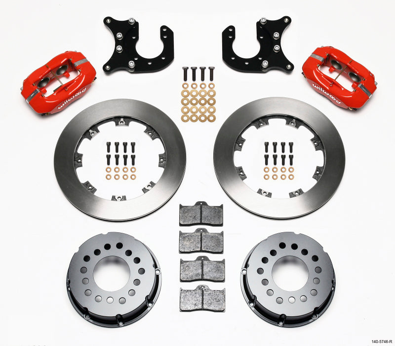 Wilwood Forged Dynalite P/S Rear Kit Red Chevy 12 Bolt-Spec 3.15in Bea ...